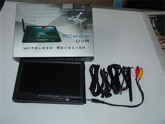 FPV显示屏航拍 7寸内置5.8G 32频点接收机 DVR录像一体机 RC800.-阿里巴巴