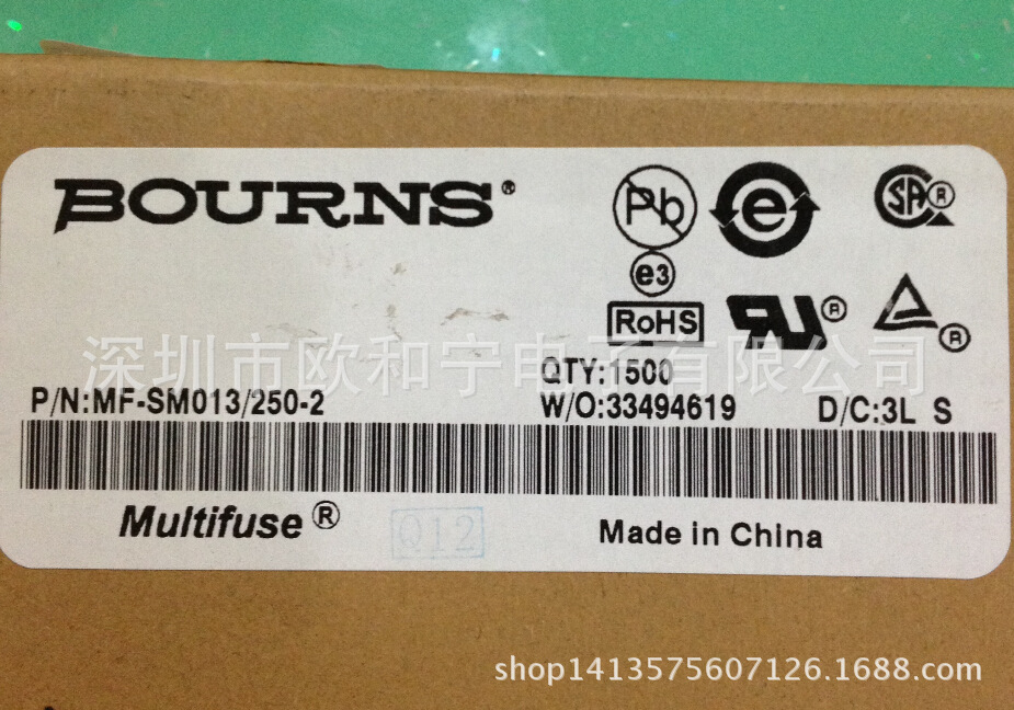 BOURNS 原装正品MF-SM013/250-2 PTC 可复位保险丝MF-SM013/250V-阿里巴巴