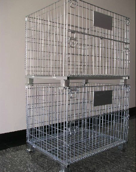 折叠式仓储笼 镀锌仓库 物流周转笼 货架铁笼 - 机械设备批发网