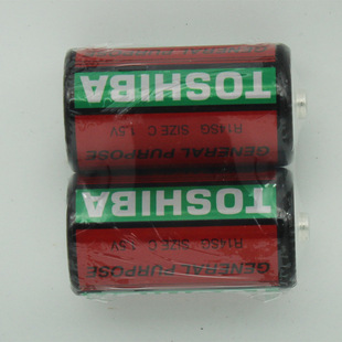 TOSHIBA东芝电池2号碳性2粒收缩装R14电池 C型1.5V伏碳性干电池-阿里巴巴