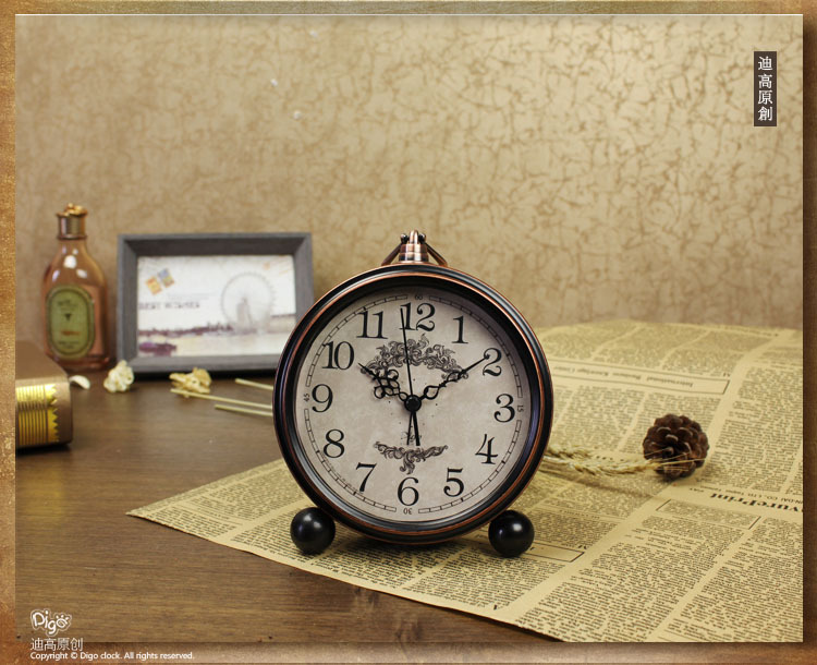 digo迪高座钟创意时钟产品美式台钟复古闹钟 亚马逊钟表厂家批发-阿里巴巴