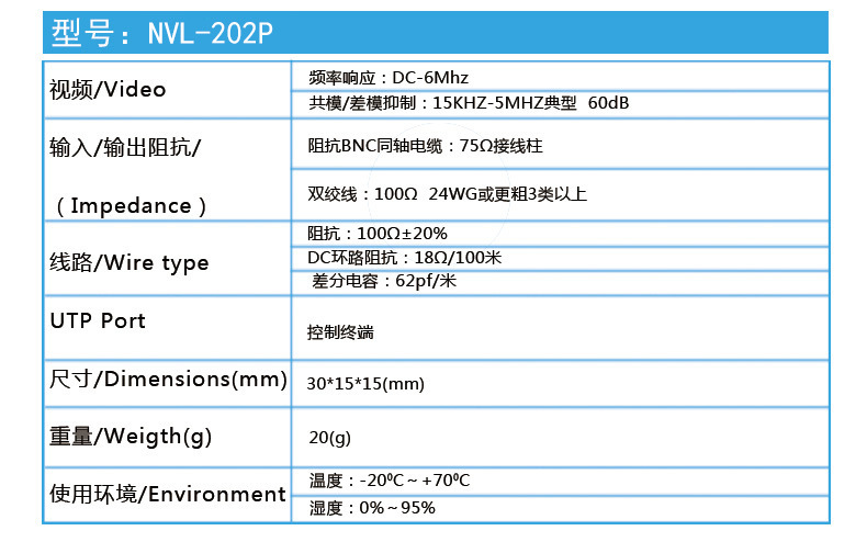 网线转bnc监控video收发balun转换同轴高清无源双绞线传输器NVTEL-阿里巴巴