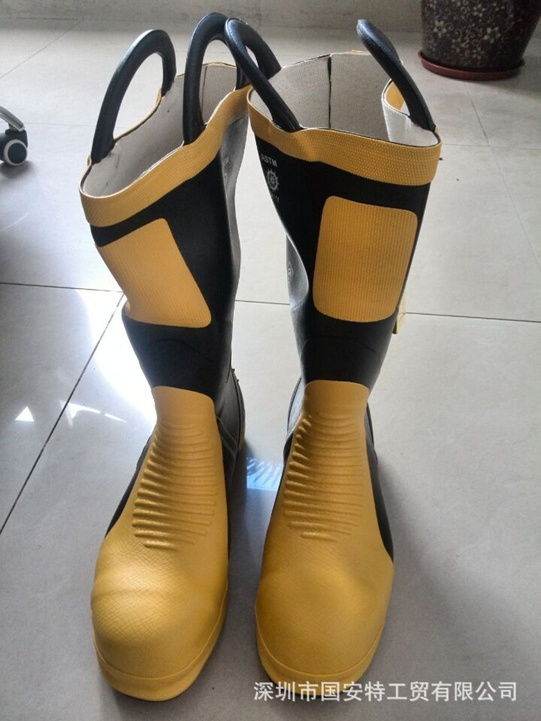 哈维克消防靴HARVIK 9687防化靴 （9612替代款）防砸防刺穿-阿里巴巴