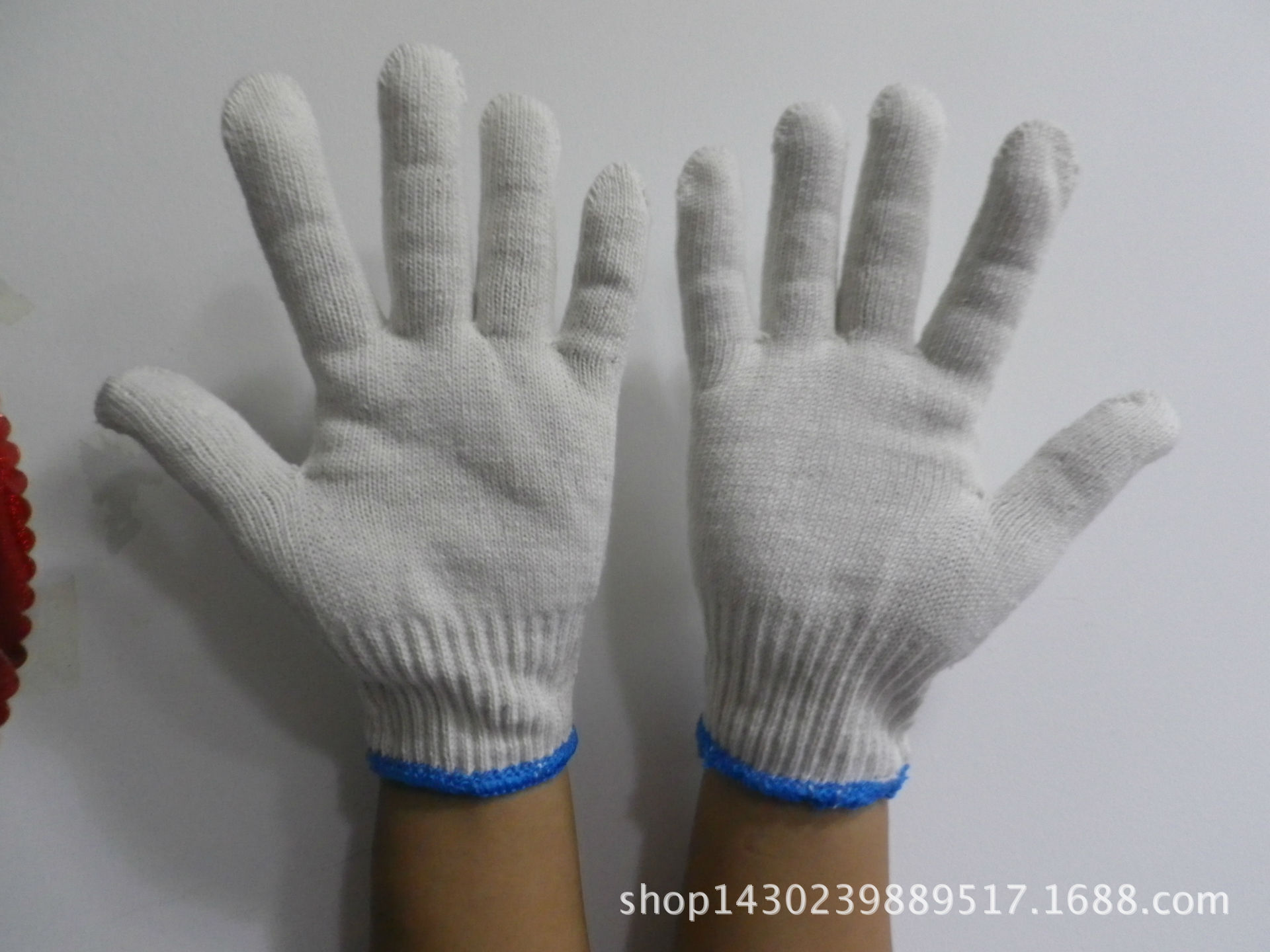 500g A级棉线劳保手套 棉线白手套 防滑棉纱劳保用品棉手套-阿里巴巴