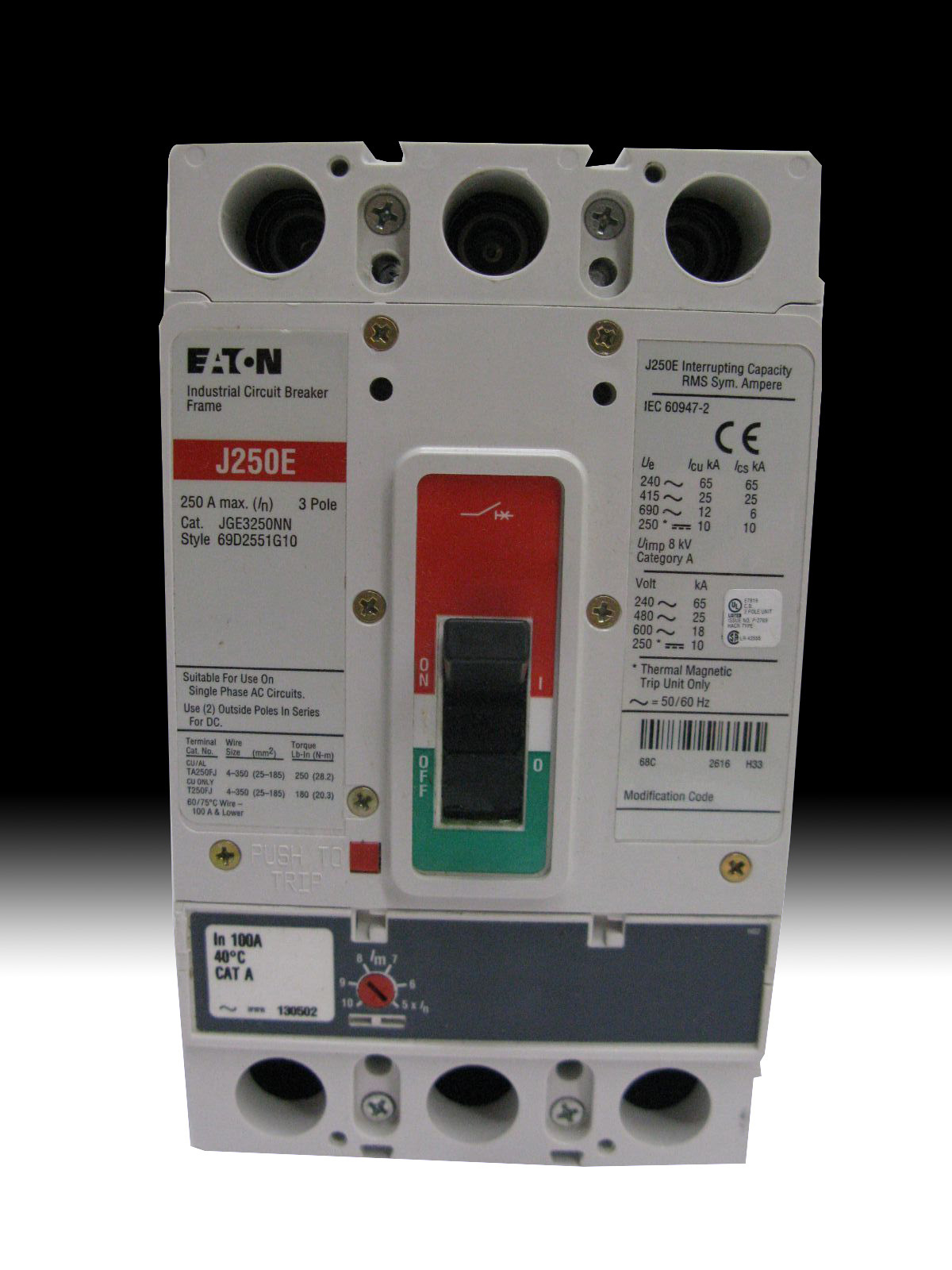 Eaton Cutler-Hammer塑壳断路器空气开关J250E 250A 600V 3 P-阿里巴巴