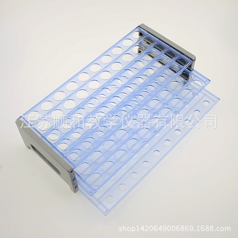塑料试管架 50孔可拆卸试管架 15mm试管用 透明多孔试管架-阿里巴巴