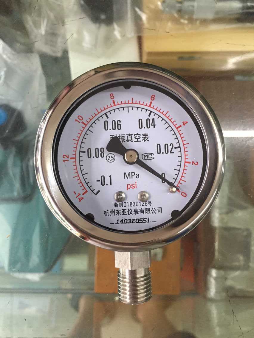 杭州东亚耐震全不锈钢真空表YN60BF -0.1-0MPA 304材质 表盘60MM-阿里巴巴