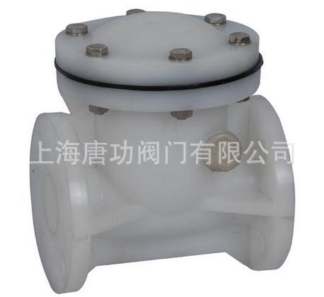 H44F-10F旋启式止回阀 PVDF塑料旋启式止回阀 耐腐蚀旋启式止回阀 - 阀批发网