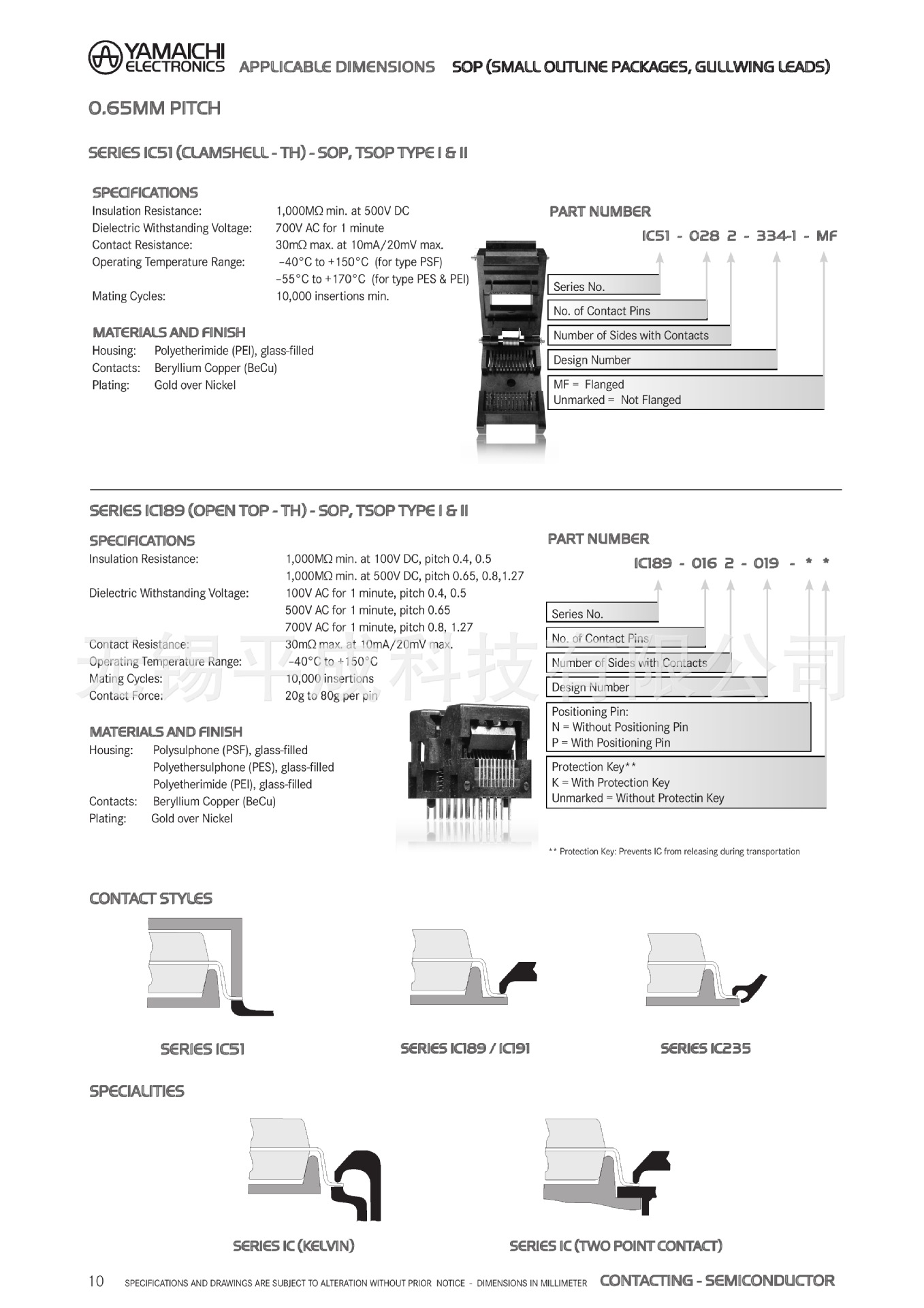YAMAICHI测试座IC51-0242-310-1，IC51-0302-755，IC51-0562-1387-阿里巴巴