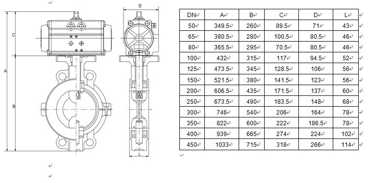 气动法兰蝶阀、电动法兰蝶阀D941X-10Q-阿里巴巴