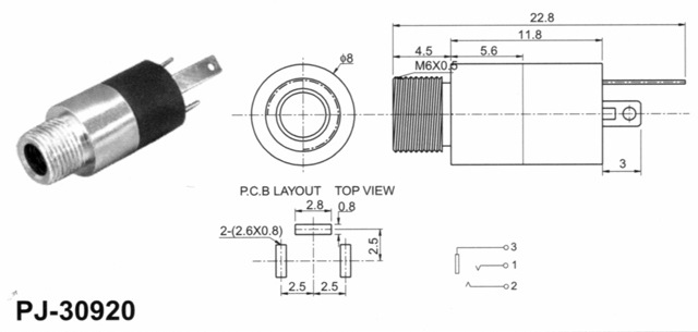 PJ-392 3.5mm耳机插座立体声双声道三脚三极音频立式插座镀金镀银-阿里巴巴