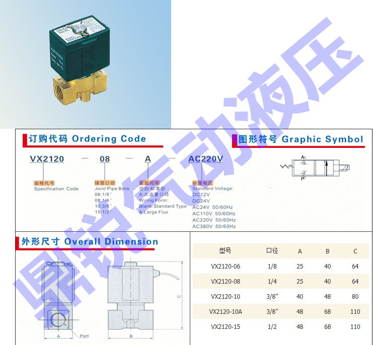 电磁阀 VX2120-X64 VX2120-08 VX2120-10 VX2120-15-阿里巴巴