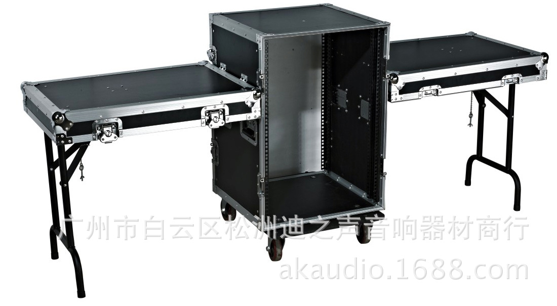 16U三开门防震航空机柜简易机柜音响机柜网络机柜影音机柜-阿里巴巴