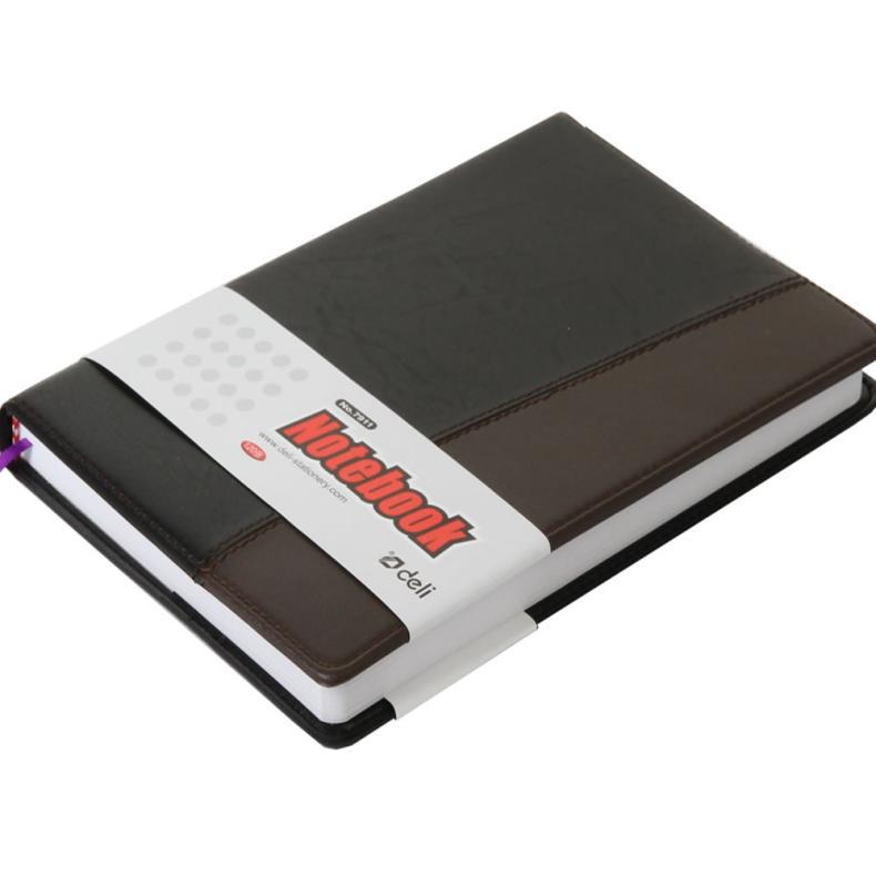 皮面记事本会议皮面本商务笔记本120页25K记事本得力7911办公用品-阿里巴巴