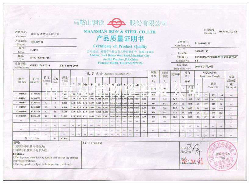 H型钢 Q235B Q355B材质 马钢现货钢结构立柱400*200*8*12-阿里巴巴