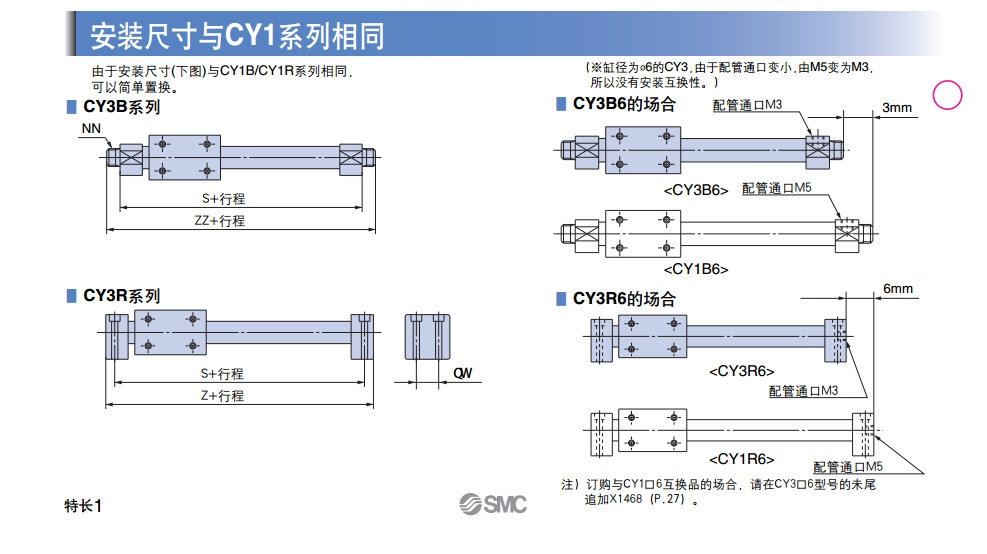 SMC原装磁藕式无杆气缸CY3B6-40/50/60/70/100/125/150/170/250-阿里巴巴