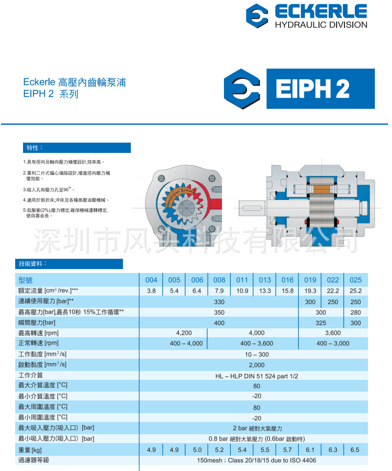 德国ECKERLE艾可勒齿轮泵EIPH2-004/005/006RK23-11液压油泵-阿里巴巴
