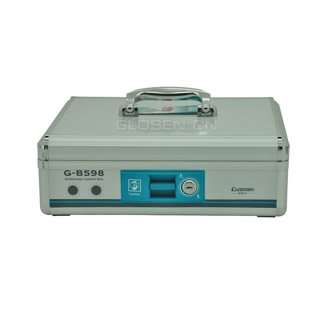 金隆兴G-B598 收银箱 收银盒 手提金库 收款箱 金钱箱 账务现金箱 - 办公批发网