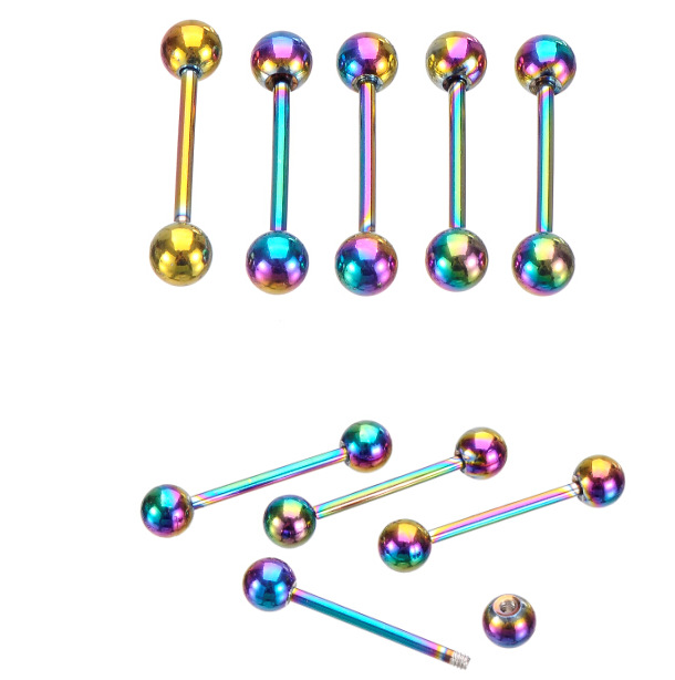 厂家直销欧美不锈钢眉钉彩色圆型钛钢鼻钉弯杆唇钉 乳环 阴环穿刺-阿里巴巴
