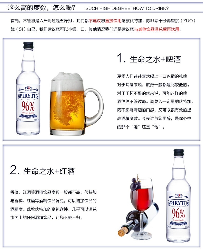 进口商直营--波兰96度生命之水伏特加Spirytus高度烈酒 批发 - 食品饮料批发网