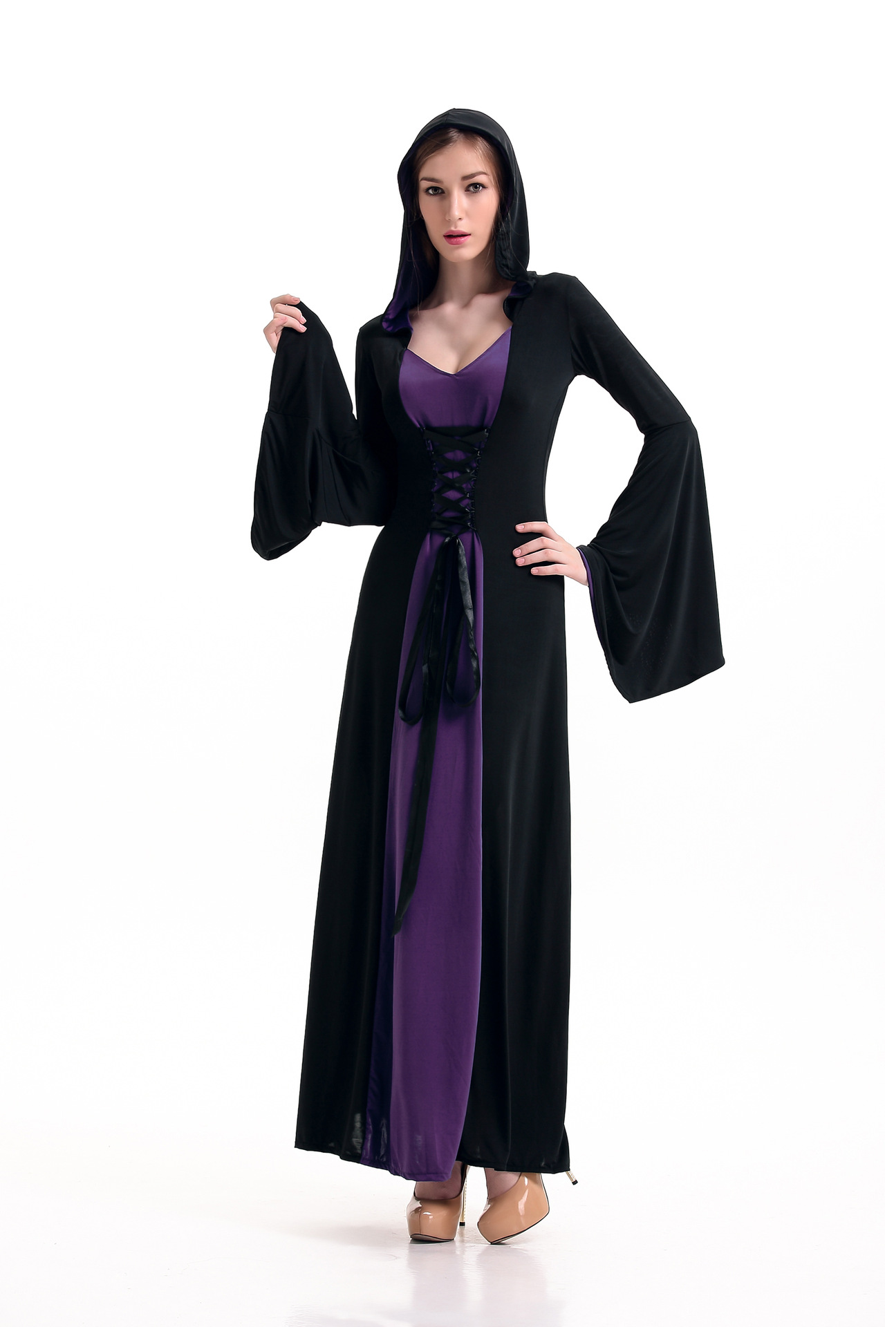 AU Costume Victorian Halloween Witch Medieval Cosplay Dress Renaissance ...