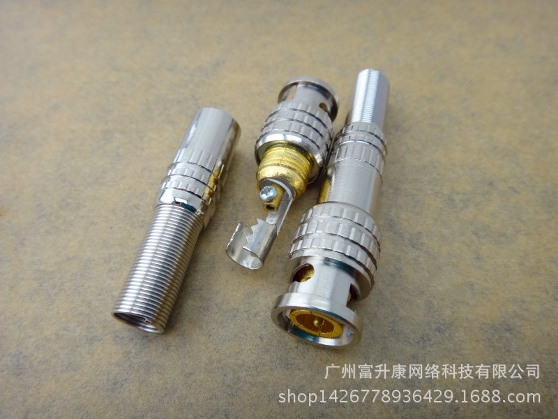 免焊BNC美式75-5 75-3镀金免焊视频头 BNC接头Q9纯铜芯监控配件-阿里巴巴