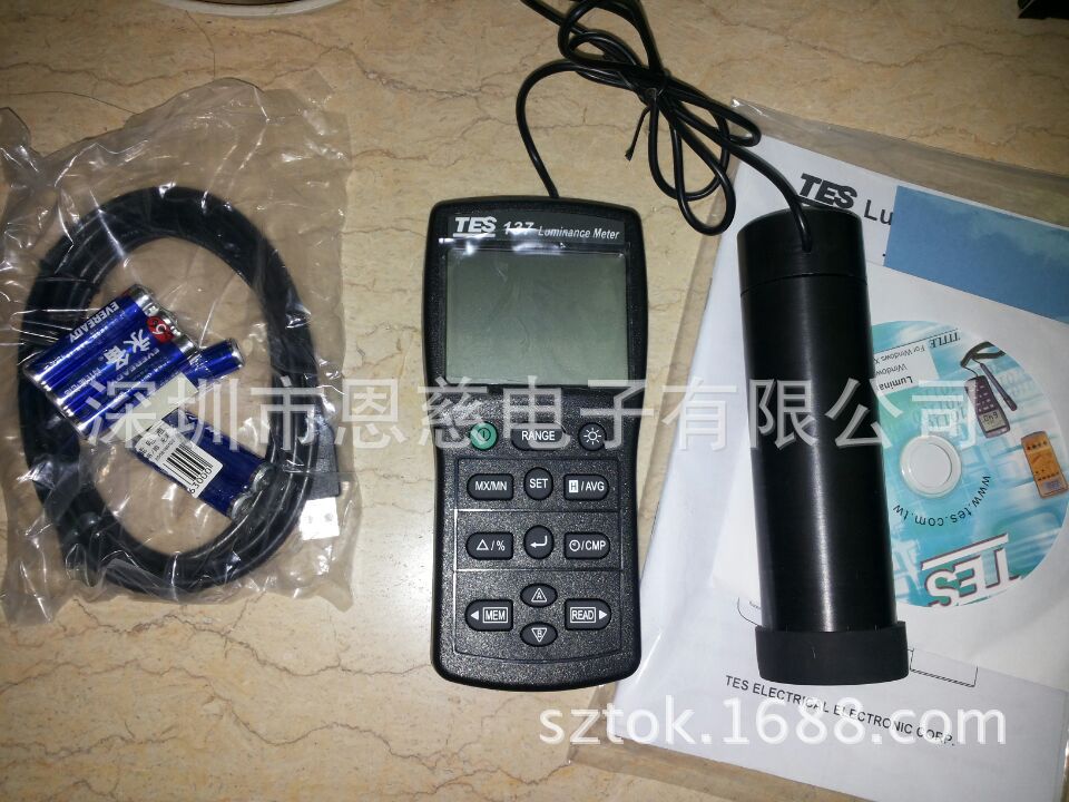 TES-137手持式亮度计台湾泰仕TES137 辉度计带USB接口软件代理-阿里巴巴