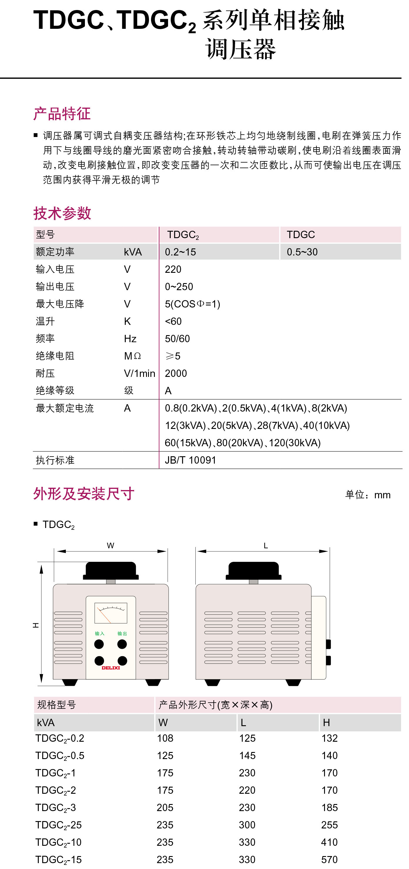 正品德力西 TDGC2-3k 单相接触3000VA无极调压器220v 3千瓦0-250v-阿里巴巴
