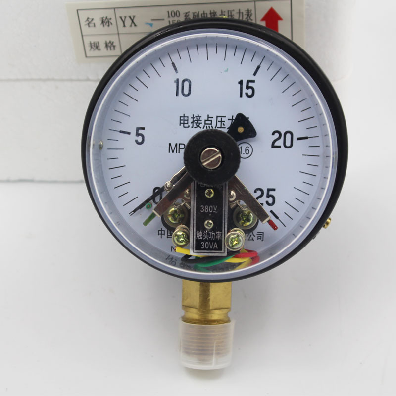 YXC-100磁助式电接点压力表 气压表水压表 上下限控制雷尔达仪表-阿里巴巴