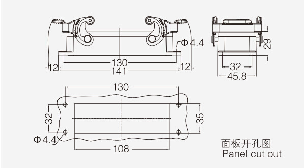 Harking/哈廷 供应 重载连接器外壳 24B金属外壳 H24B-BK-2L-阿里巴巴
