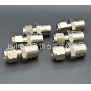 厂家批发 304不锈钢双卡套接头ZG1/4-Φ12mm直通终端式卡套接头-阿里巴巴