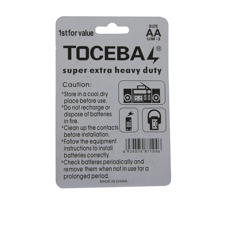 【TOCEBAL】5号AA12节卡装锌锰干电池R6 手电筒玩具车用干电池-阿里巴巴