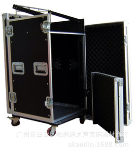 16U三开门防震航空机柜简易机柜音响机柜网络机柜影音机柜-阿里巴巴