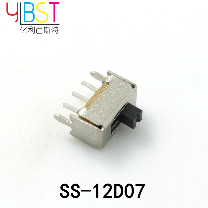 厂家供应两档拨动开关 SS-12D07立式五脚拨动开关 直柄推动开关-阿里巴巴