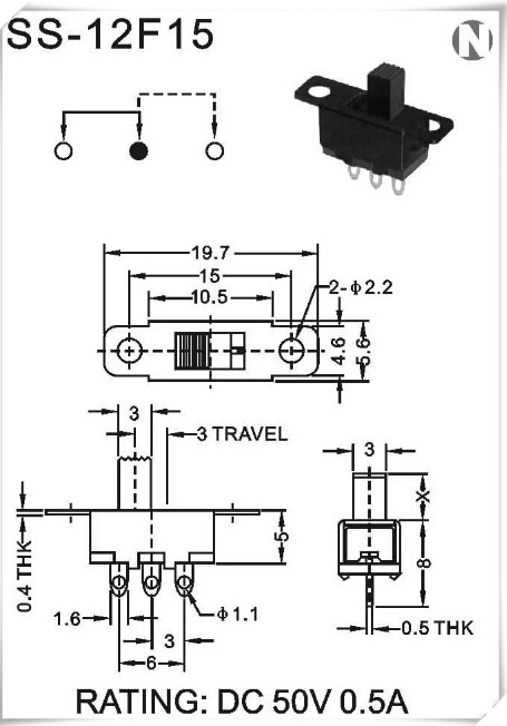 2档拨动开关SS12F15微型滑动拨码开关 贴片波动轻触开关 拔动开关-阿里巴巴
