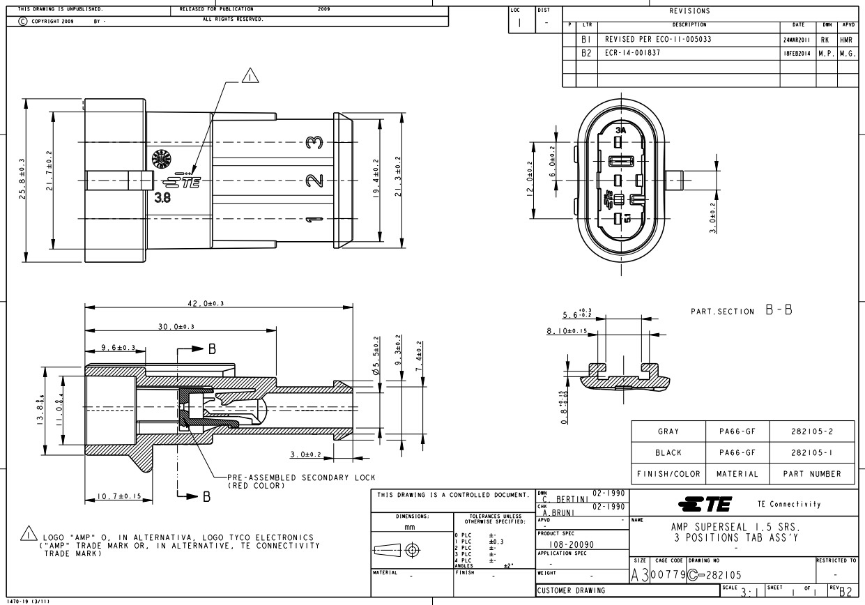 原厂进口 大量现货TE /AMP 282105-1 连接器-阿里巴巴