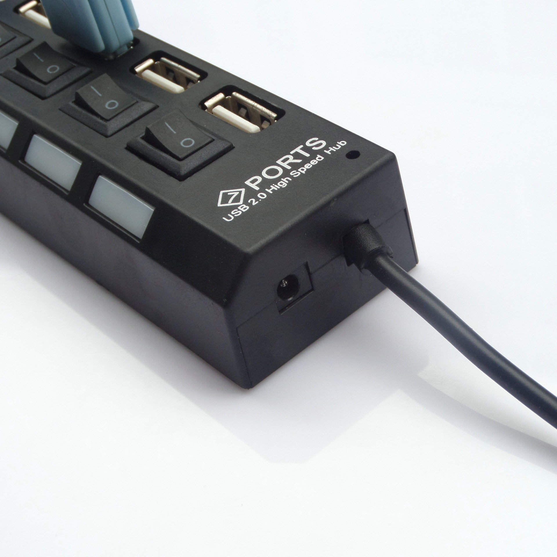 厂销7口hub 集线器USB2.0带独立开关HUB 分线器7孔USBhub-阿里巴巴