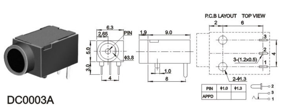 销售电源插座DC插座 dc电源插座 DC022直流电源插座5*5*2.1针-阿里巴巴