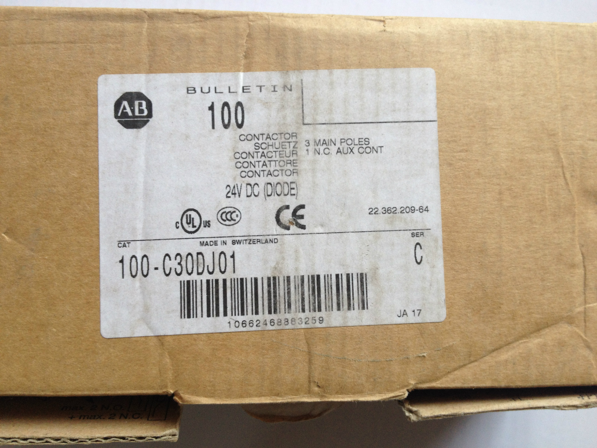 美国AB 罗克韦尔接触器 100-C30D*00 DC24V 100-C30DJ00-阿里巴巴