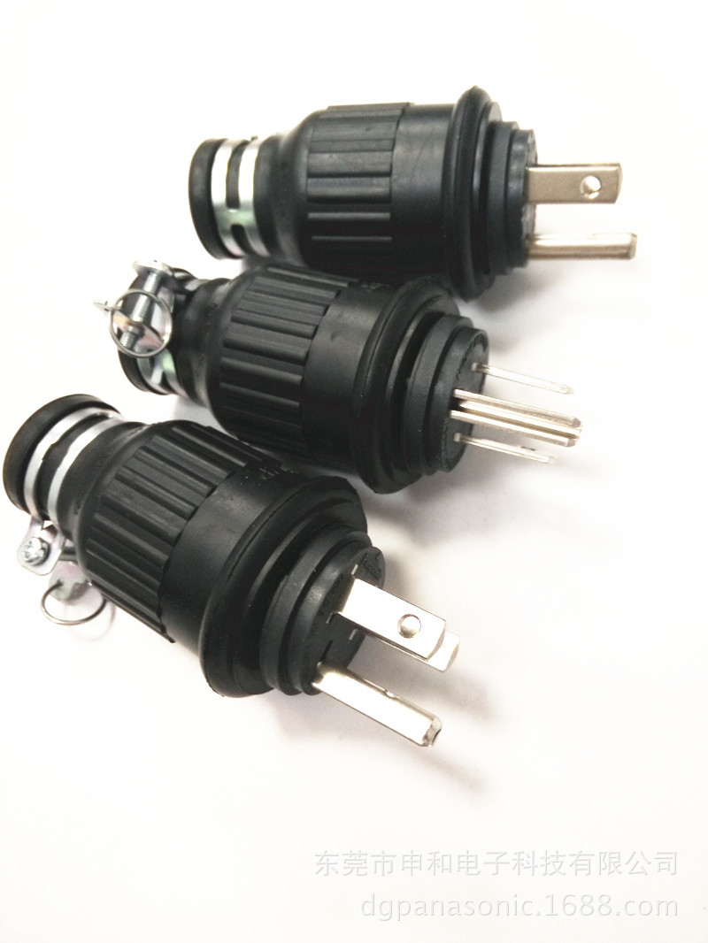 Panasonic松下工业插头WF75159/WF7515K美标防水橡胶插头15A125V-阿里巴巴
