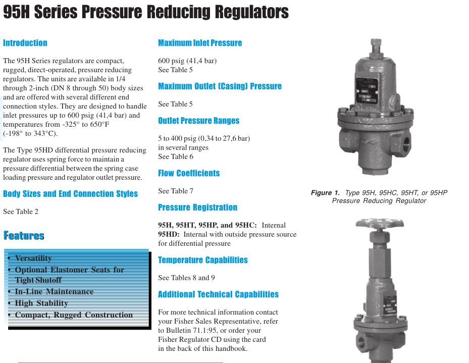 FISHER费希尔 燃气调压MR95H柴油减压阀MR95L不锈钢减压阀MR95HP-阿里巴巴