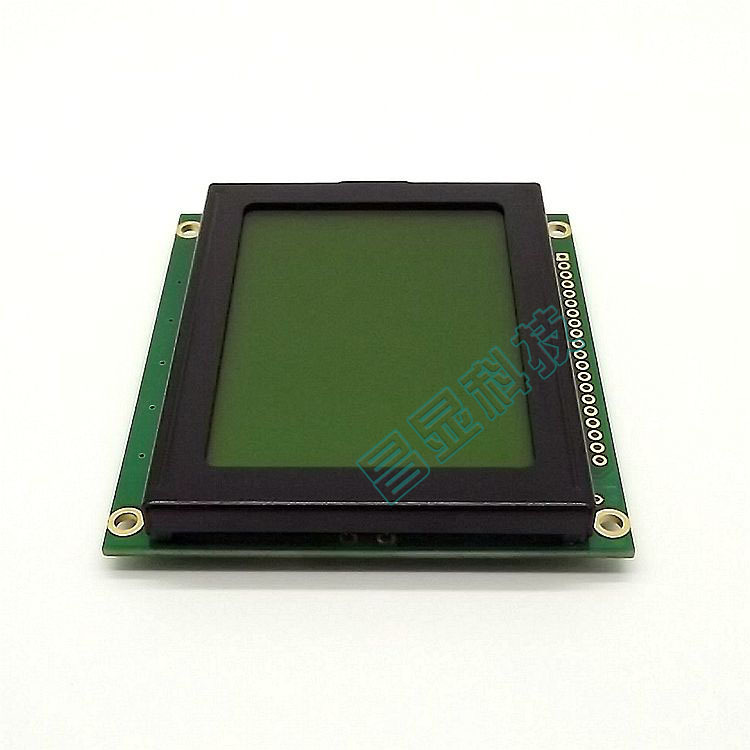 深圳lcd厂 12864lcd液晶显示屏12864 78*70 5V 黄绿色液晶模块-阿里巴巴