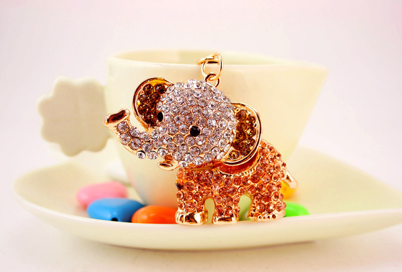 Creative Diamond Cute Cartoon Elephant Keychain