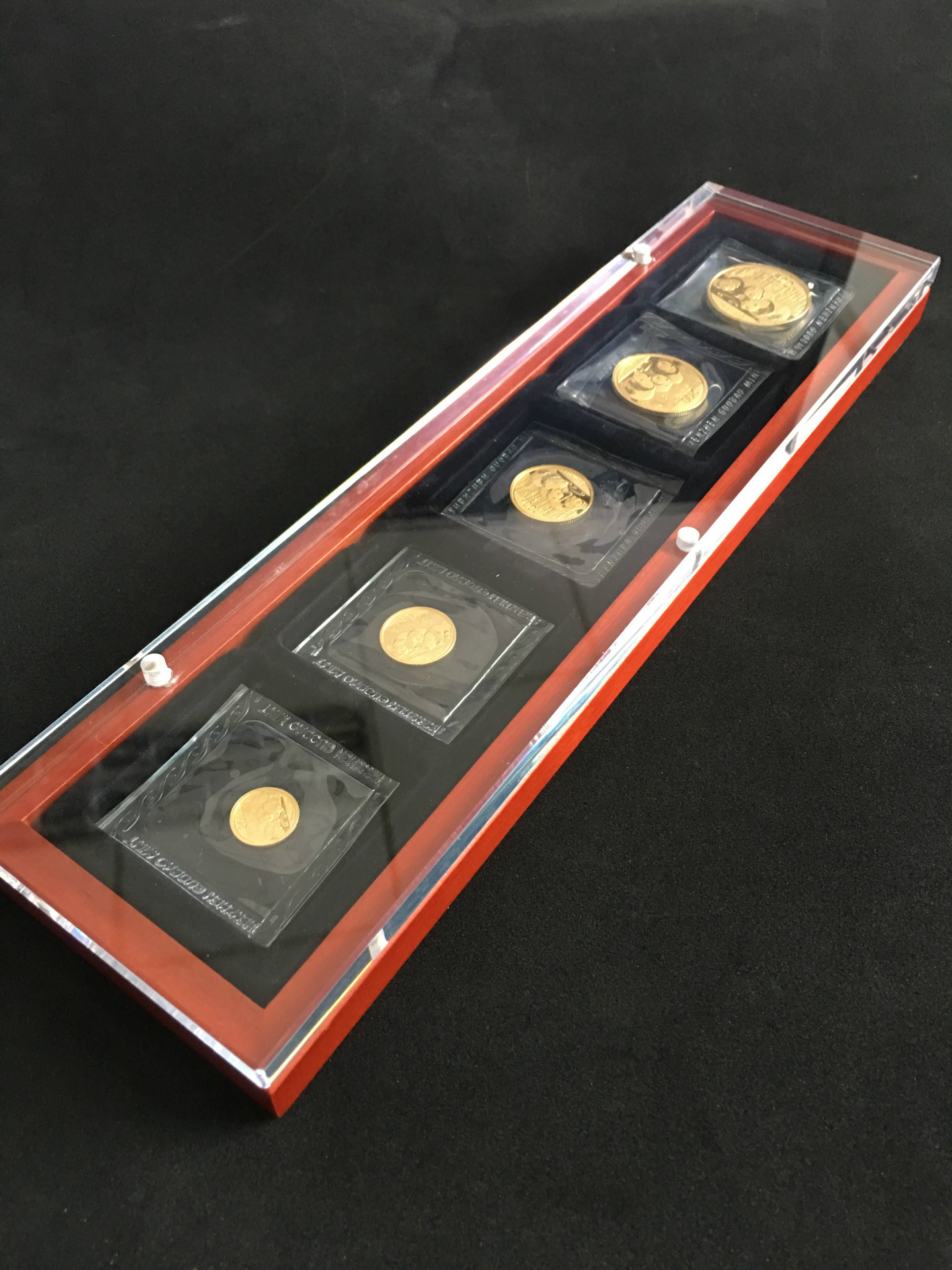 高档亚克力盒 木底方盒 航天纪念币猴币羊币收藏盒 钱币收藏盒-阿里巴巴