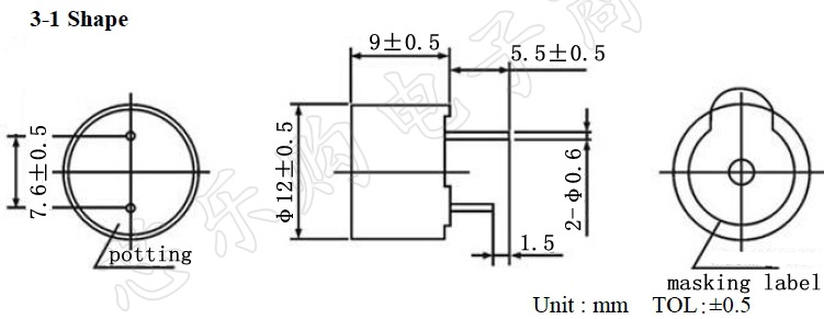 TMB12A05 12095 5V 12*9.5MM 一体 电磁式 有源蜂鸣器 全新正品-阿里巴巴