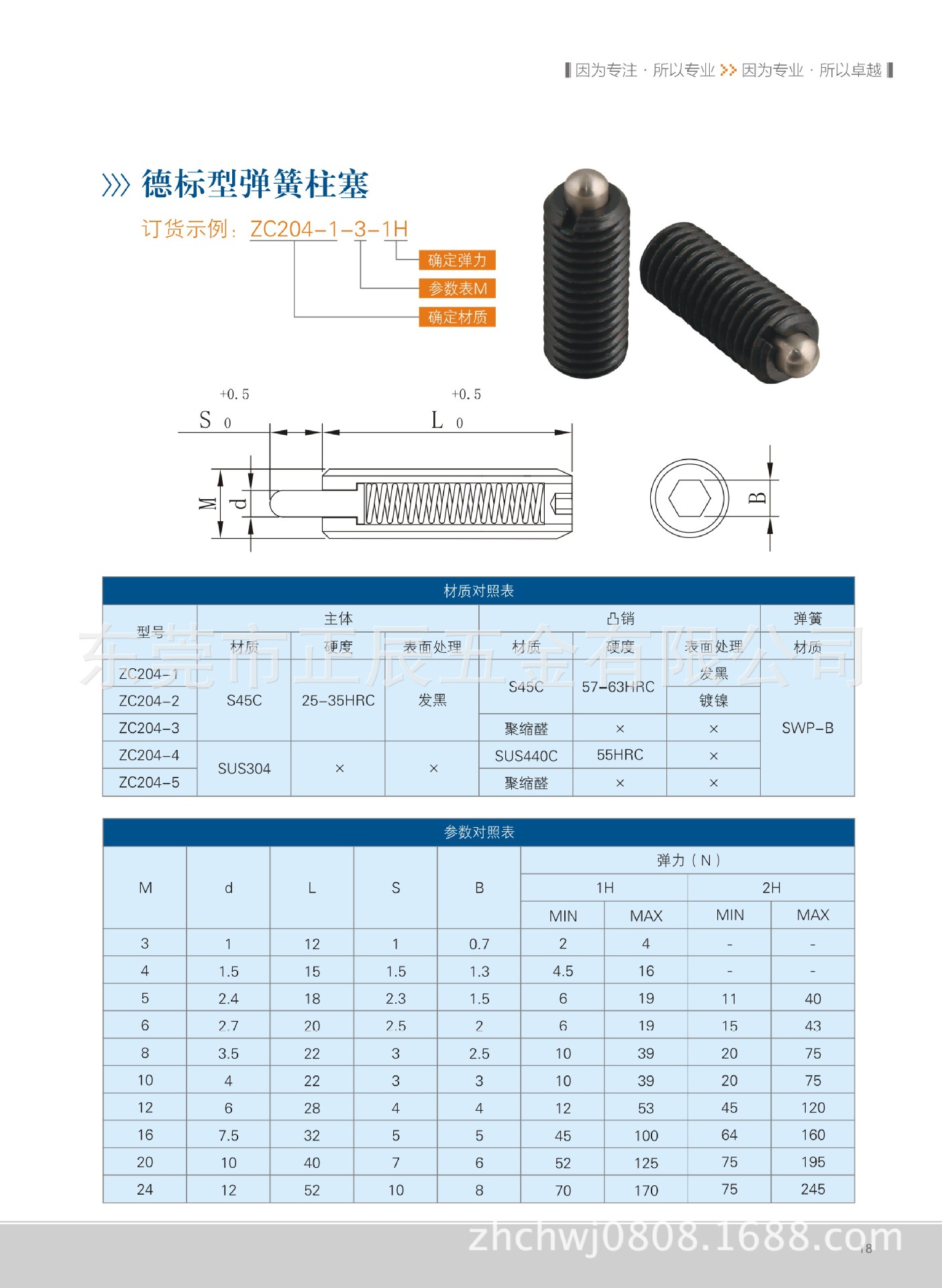 （品质保证）德标弹簧柱塞GN616系列弹簧销顶丝定位柱弹性销钉-阿里巴巴