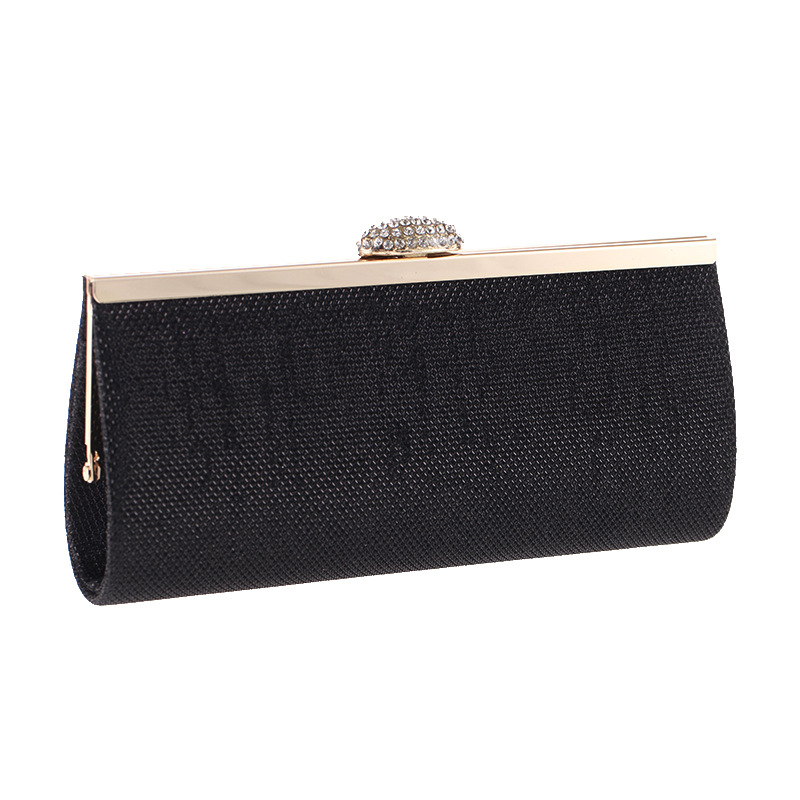 Wholesale silver black champagne pu leather solid color square evening ...