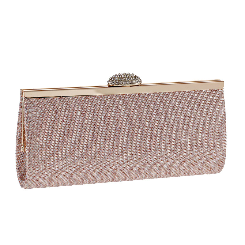 Wholesale silver black champagne pu leather solid color square evening ...