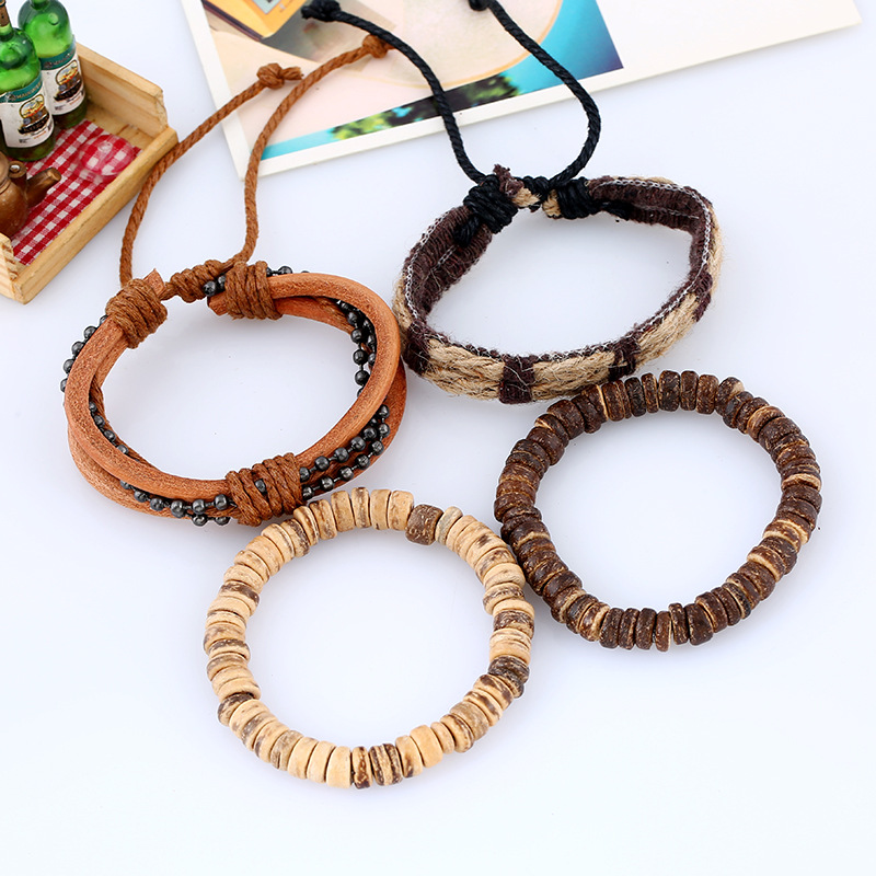 Simple Vintage Woven Coconut Shell Bracelet For Men — BeGears