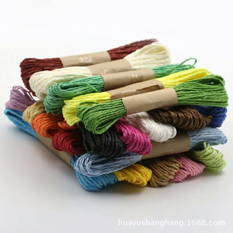 彩色纸绳 儿童手工DIY纸绳 工艺纸绳 手工材料 12色单色30米-阿里巴巴
